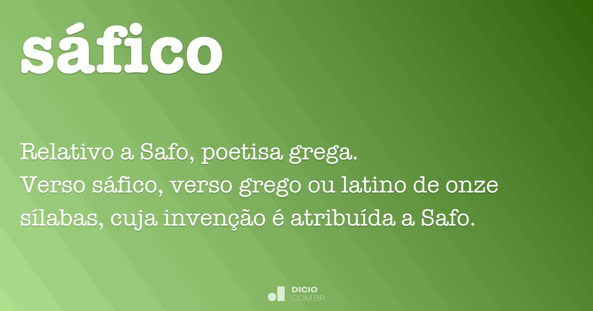 Sáfico - Dicio, Dicionário Online de Português