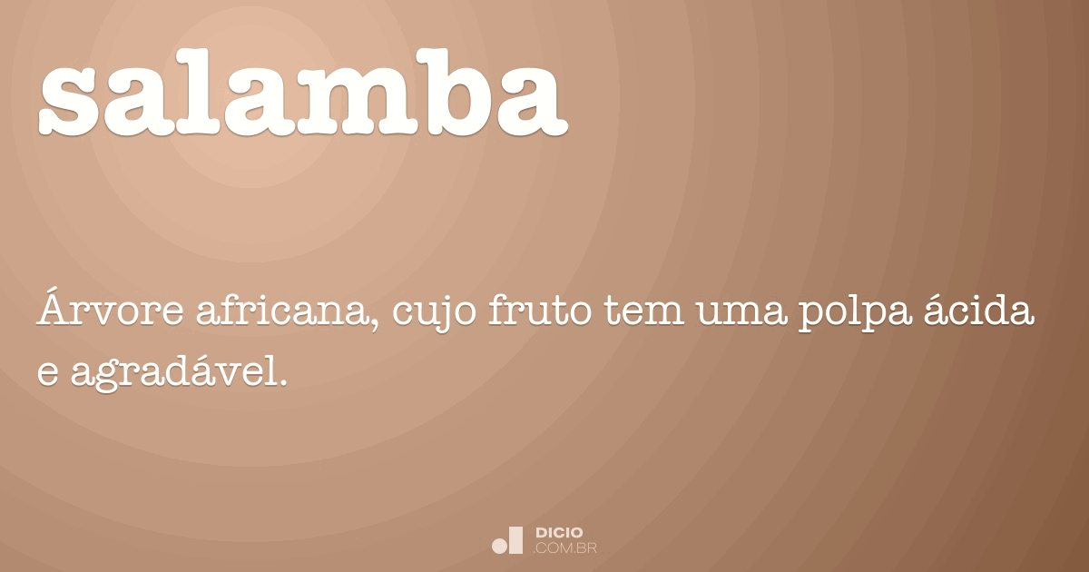 Salamba - Dicio, Dicionário Online de Português