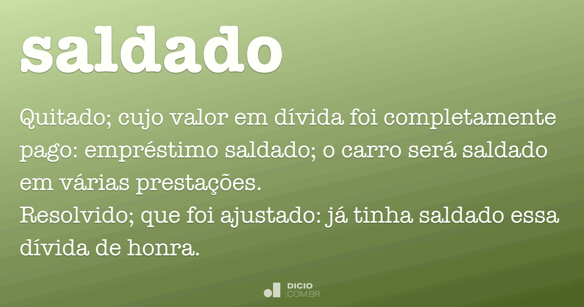 Saldado - Dicio, Dicionário Online de Português
