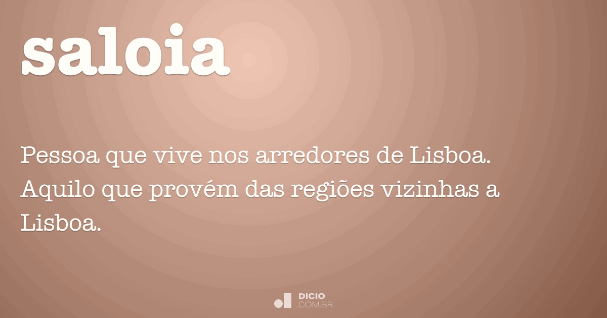 Saloia - Dicio, Dicionário Online de Português
