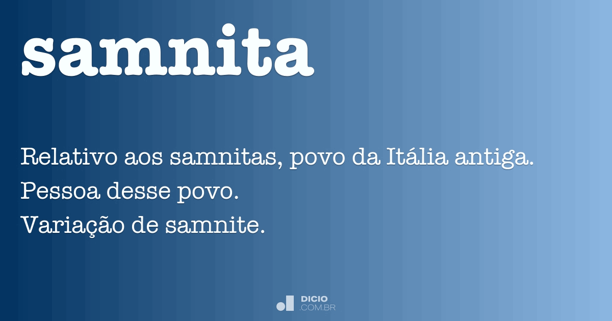 Samnita - Dicio, Dicionário Online de Português