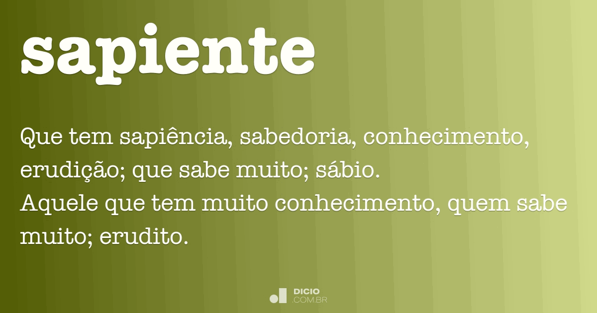 Sapiente - Dicio, Dicionário Online de Português