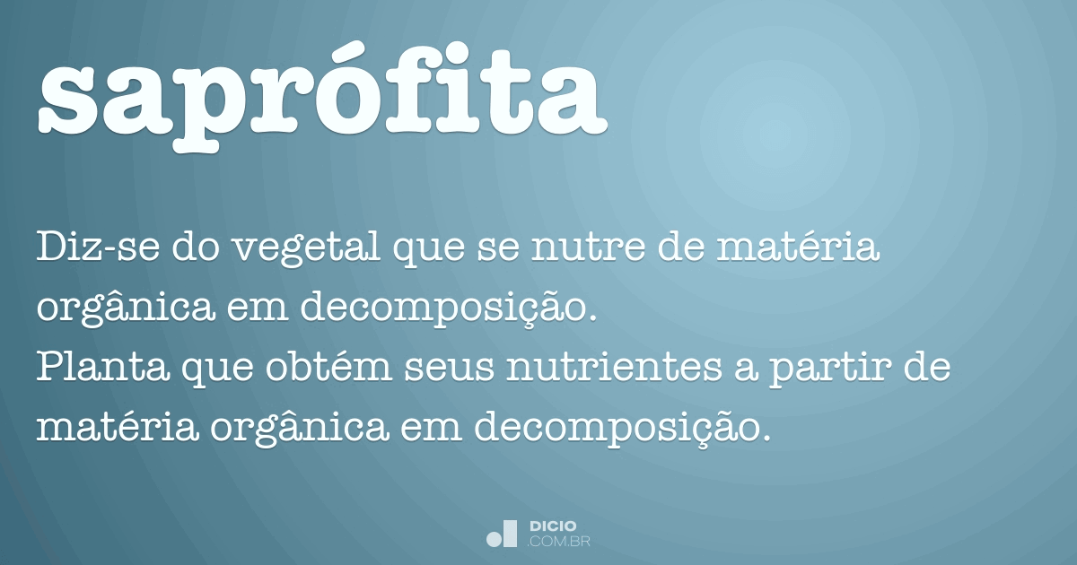 Saprófita - Dicio, Dicionário Online de Português