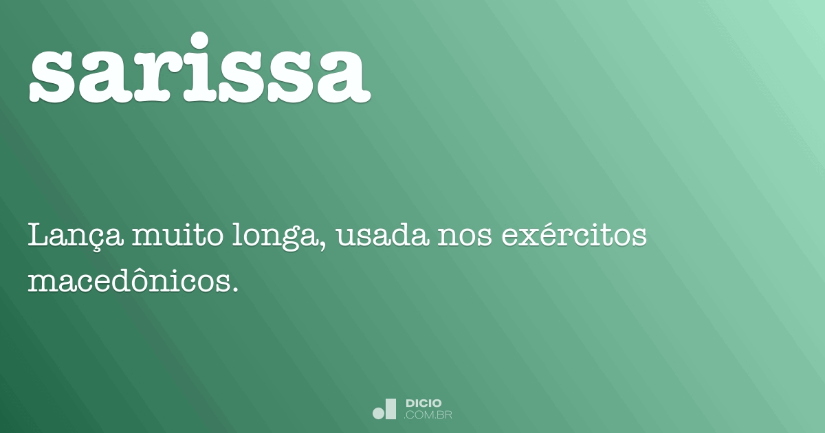 Sarissa - Dicio, Dicionário Online de Português