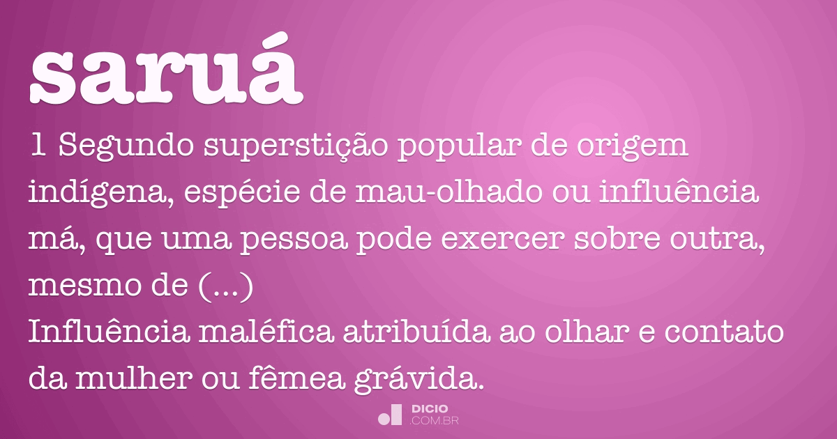 Saruá - Dicio, Dicionário Online de Português