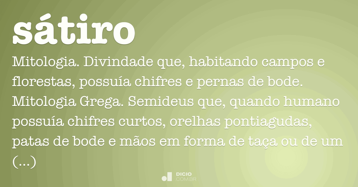 Sátiro - Dicio, Dicionário Online de Português