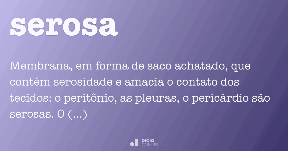 Serosa - Dicio, Dicionário Online de Português