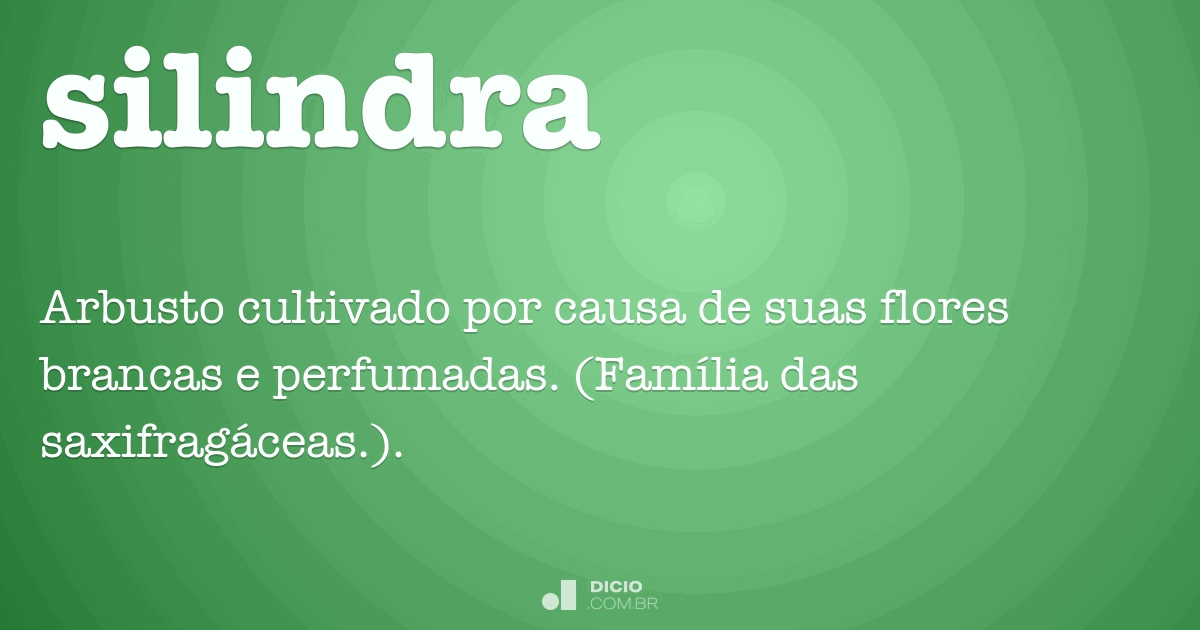 Silindra - Dicio, Dicionário Online de Português