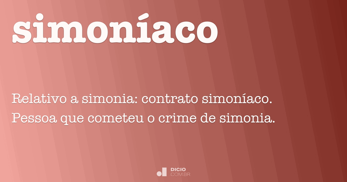 Simoníaco - Dicio, Dicionário Online de Português
