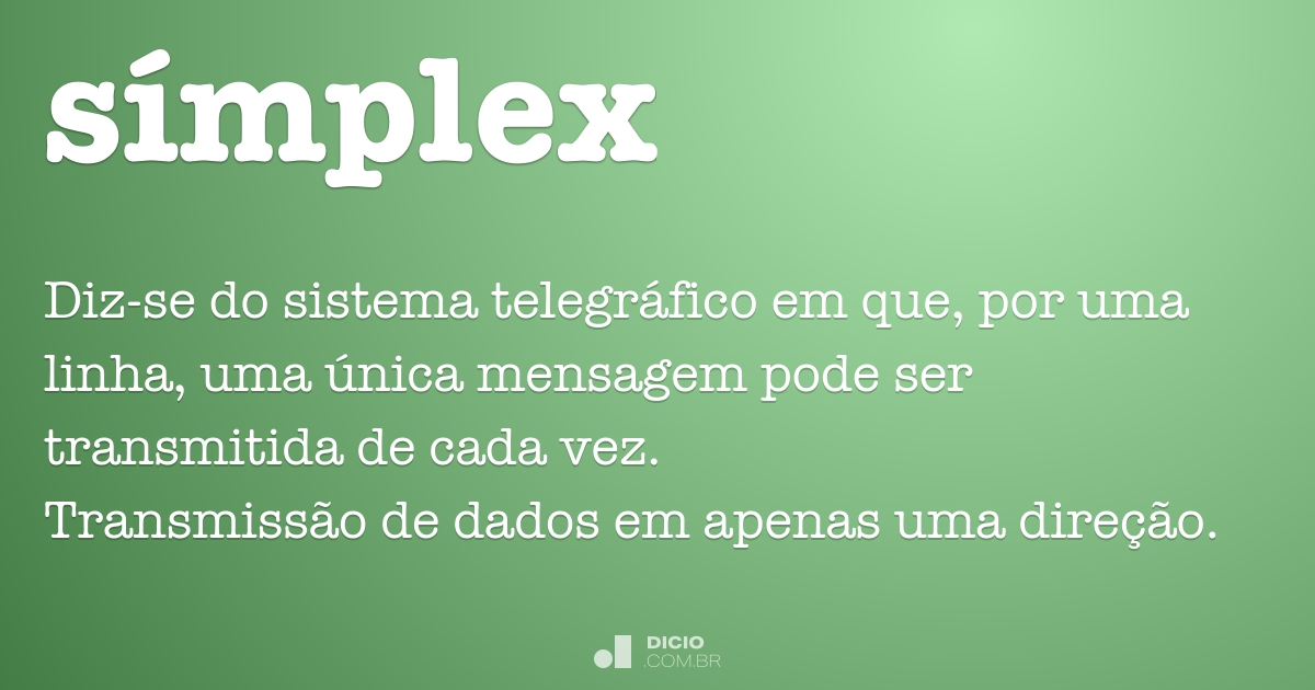 Símplex - Dicio, Dicionário Online de Português