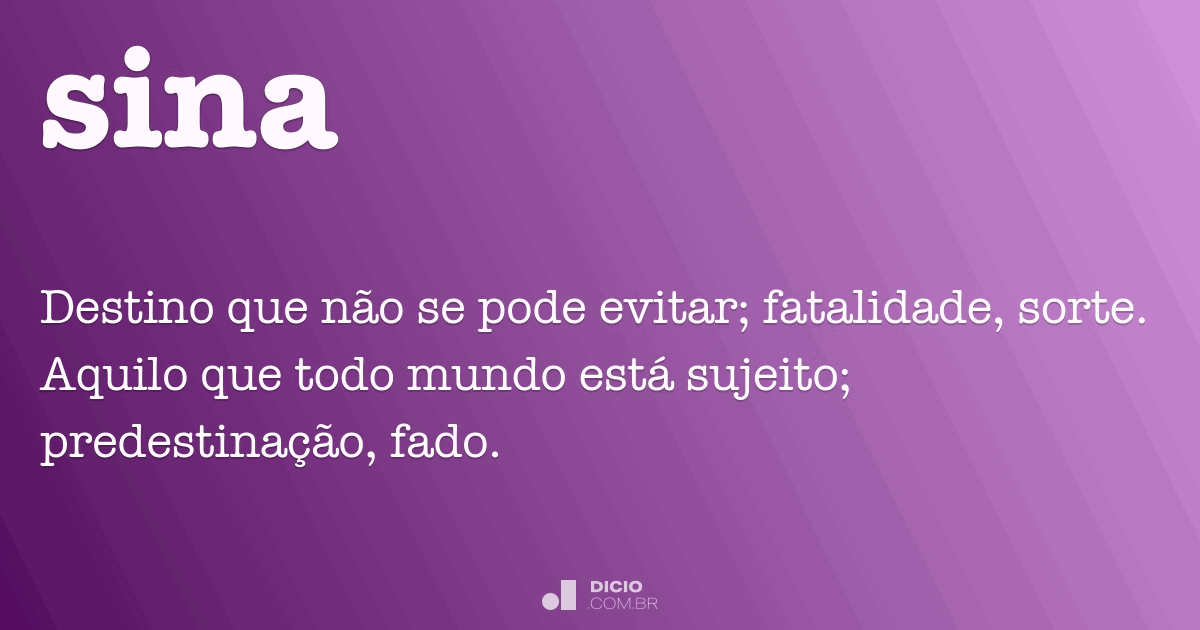 Sina - Dicio, Dicionário Online de Português