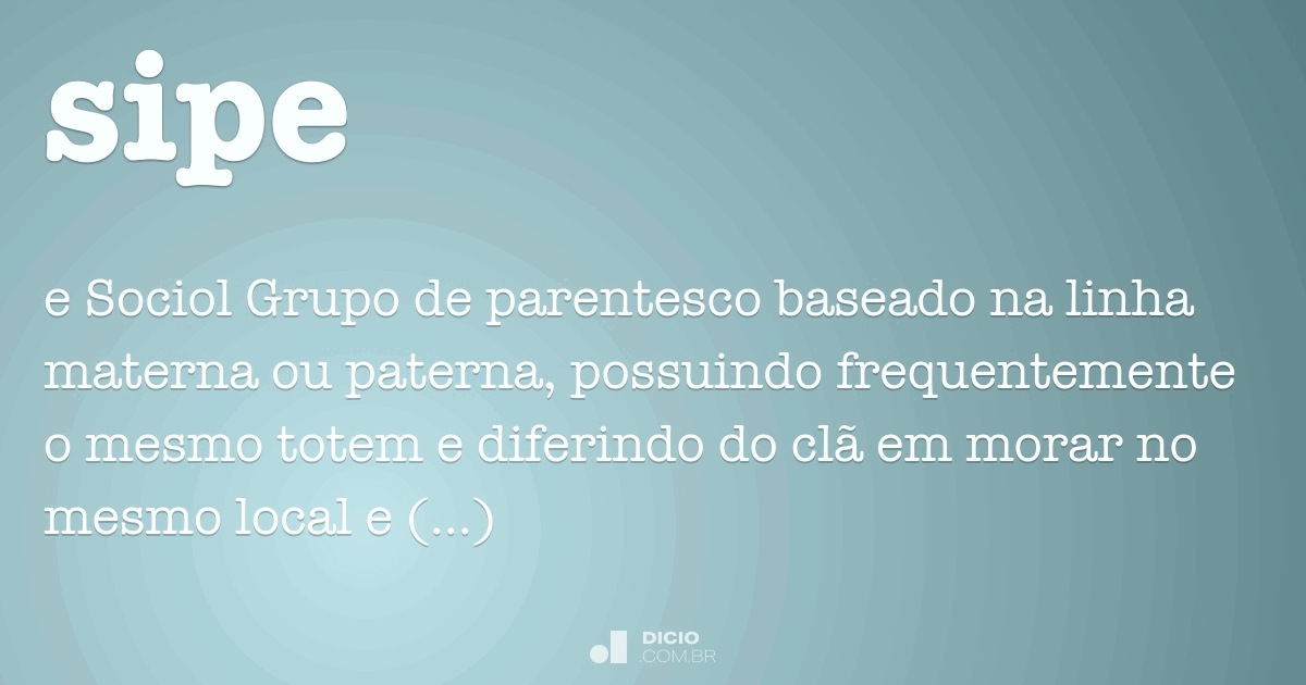 Sipe - Dicio, Dicionário Online de Português