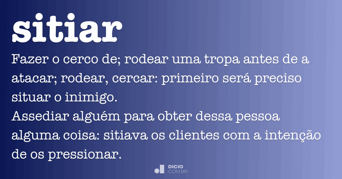 Sitiar - Dicio, Dicionário Online de Português