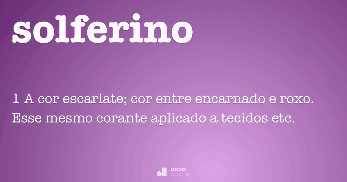 Solferino - Dicio, Dicionário Online de Português