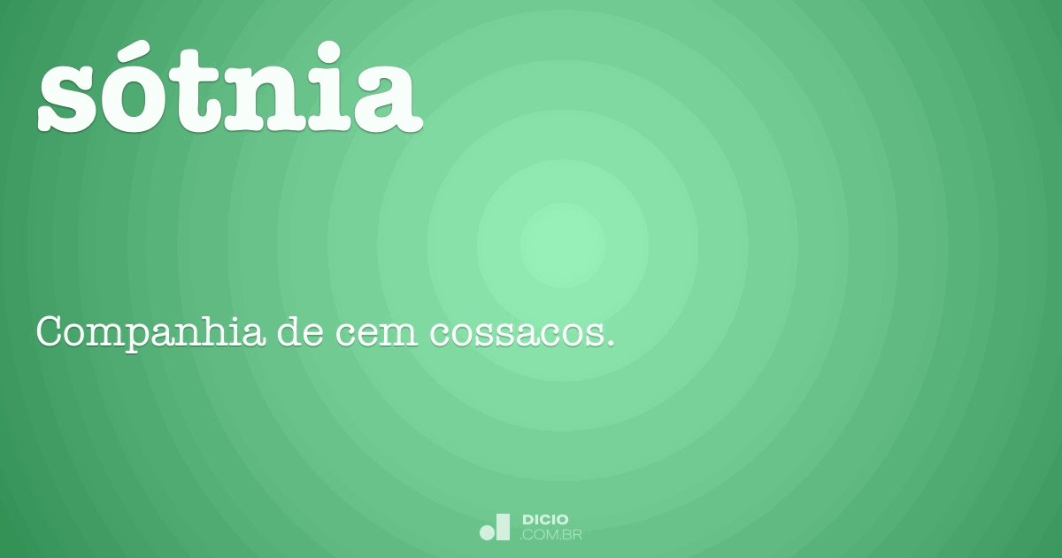 Sótnia - Dicio, Dicionário Online de Português