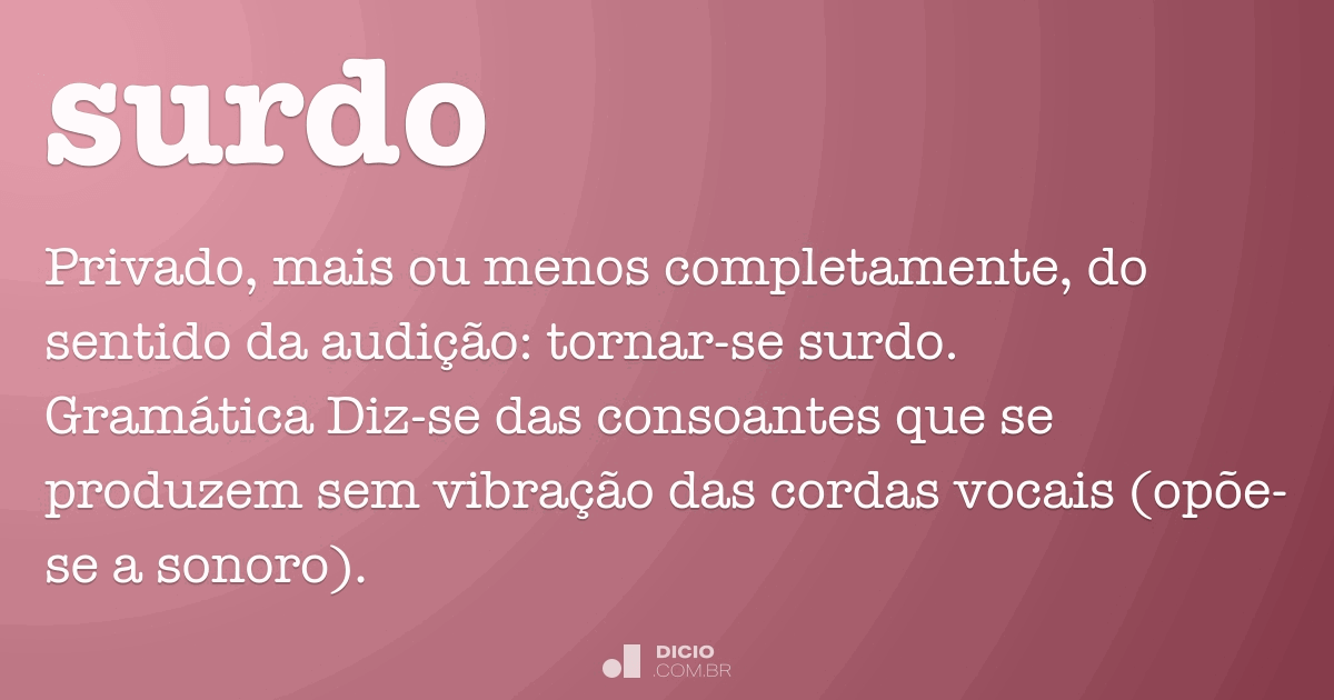 Surdo - Dicio, Dicionário Online de Português