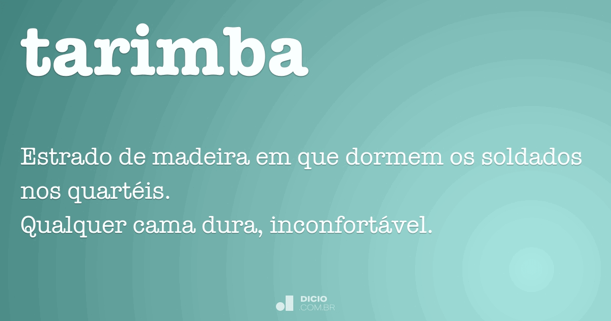 Tarimba - Dicio, Dicionário Online de Português