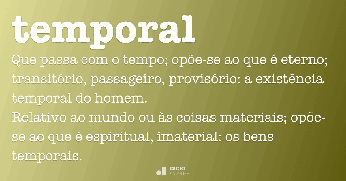 Temporal - Dicio, Dicionário Online de Português