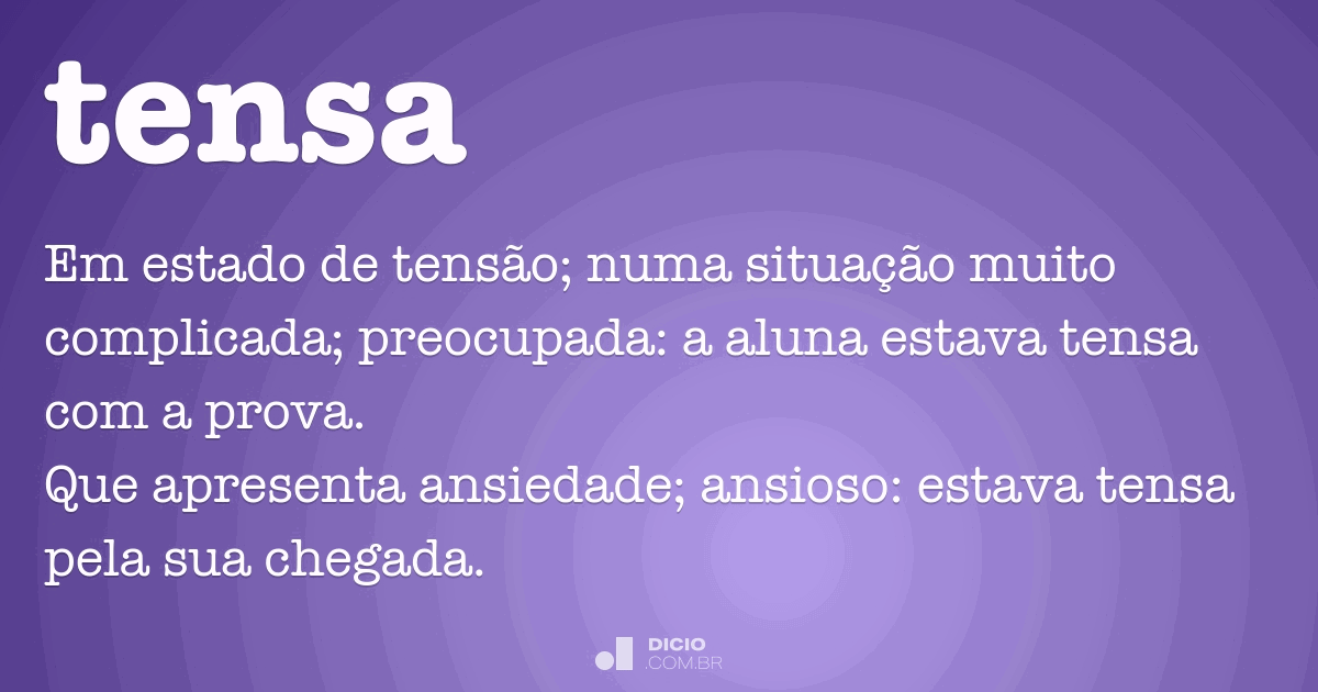 Tensa - Dicio, Dicionário Online de Português