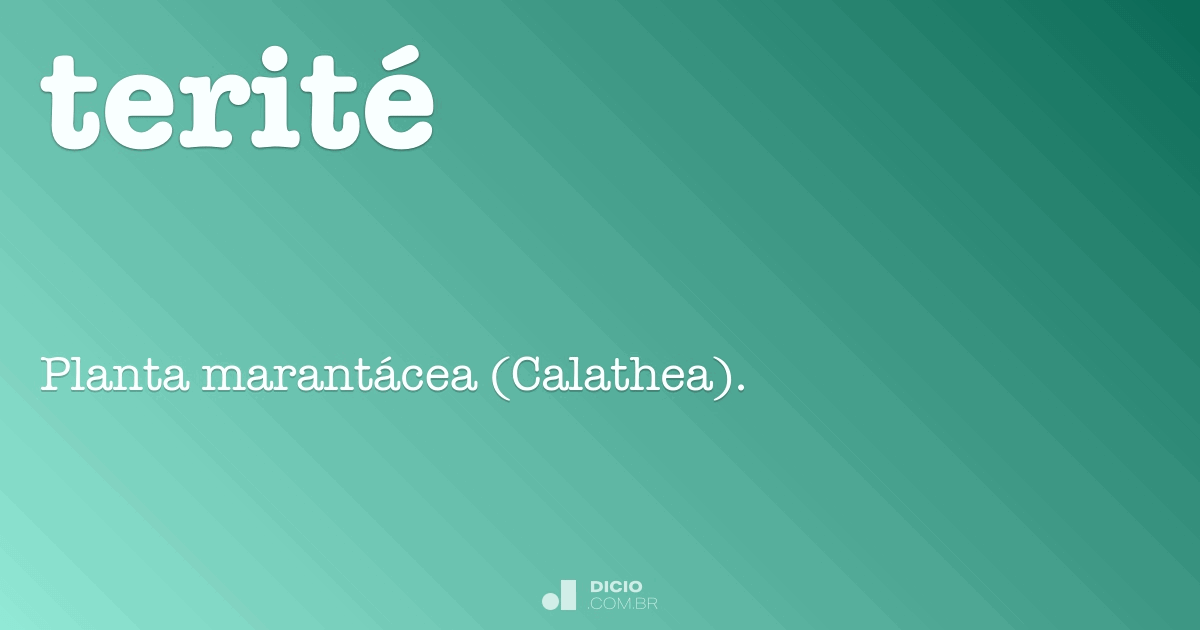 Terité - Dicio, Dicionário Online de Português