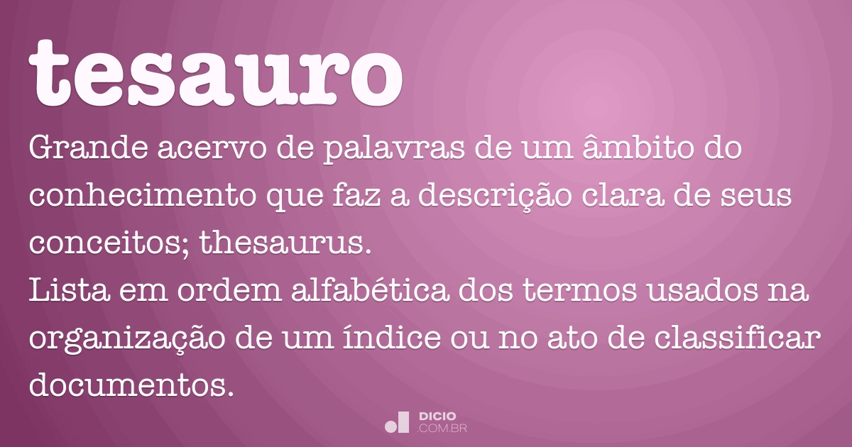 Tesauro - Dicio, Dicionário Online de Português