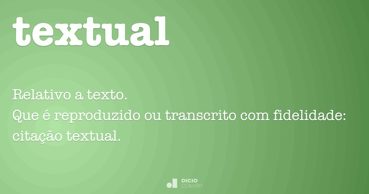 Textual - Dicio, Dicionário Online de Português