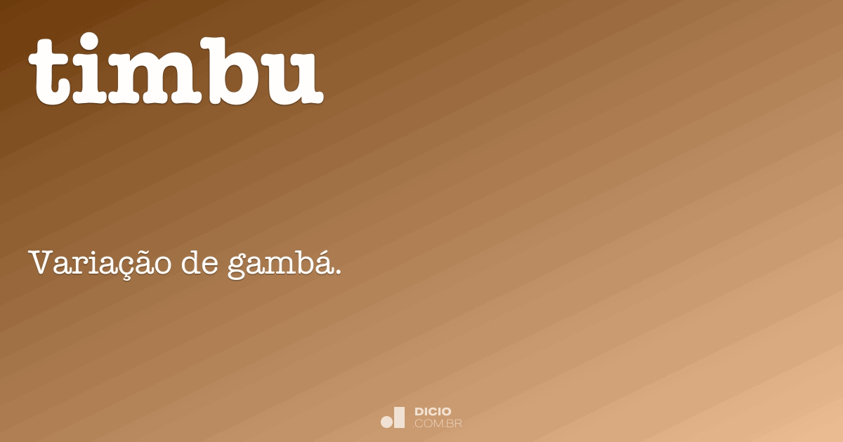 Timbu - Dicio, Dicionário Online de Português