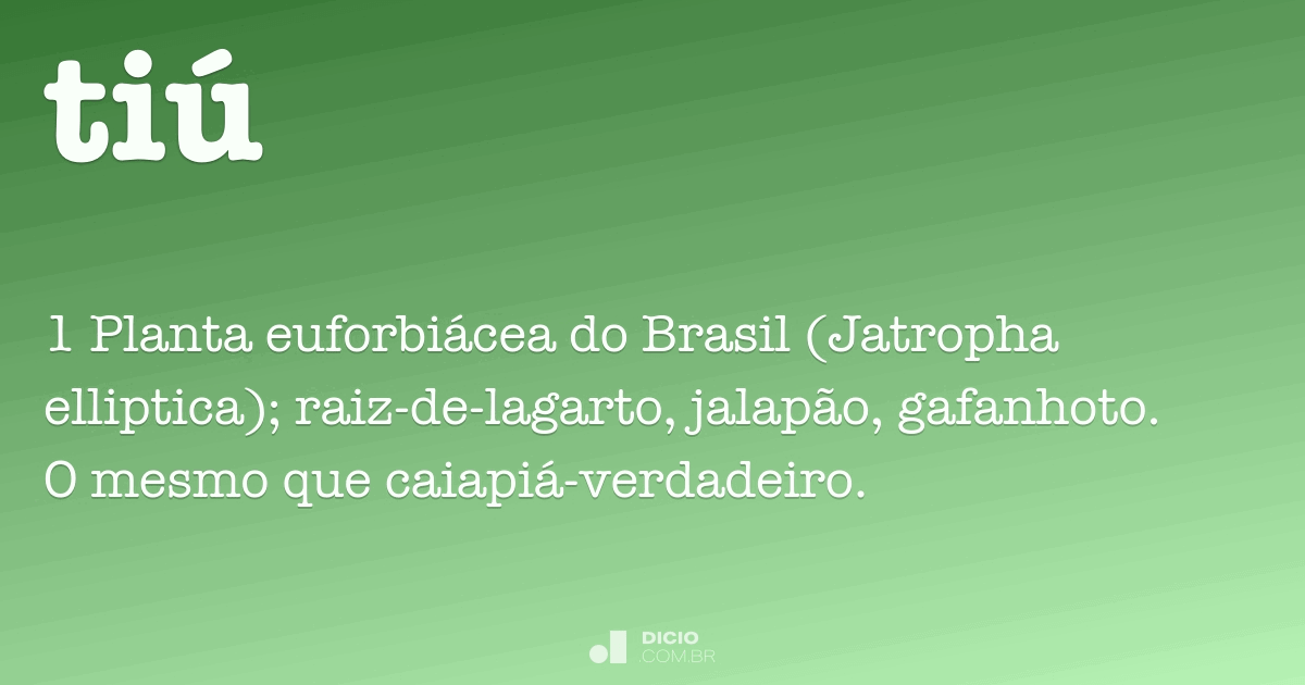 Tiú - Dicio, Dicionário Online de Português