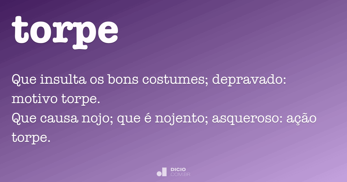 Torpe - Dicio, Dicionário Online de Português