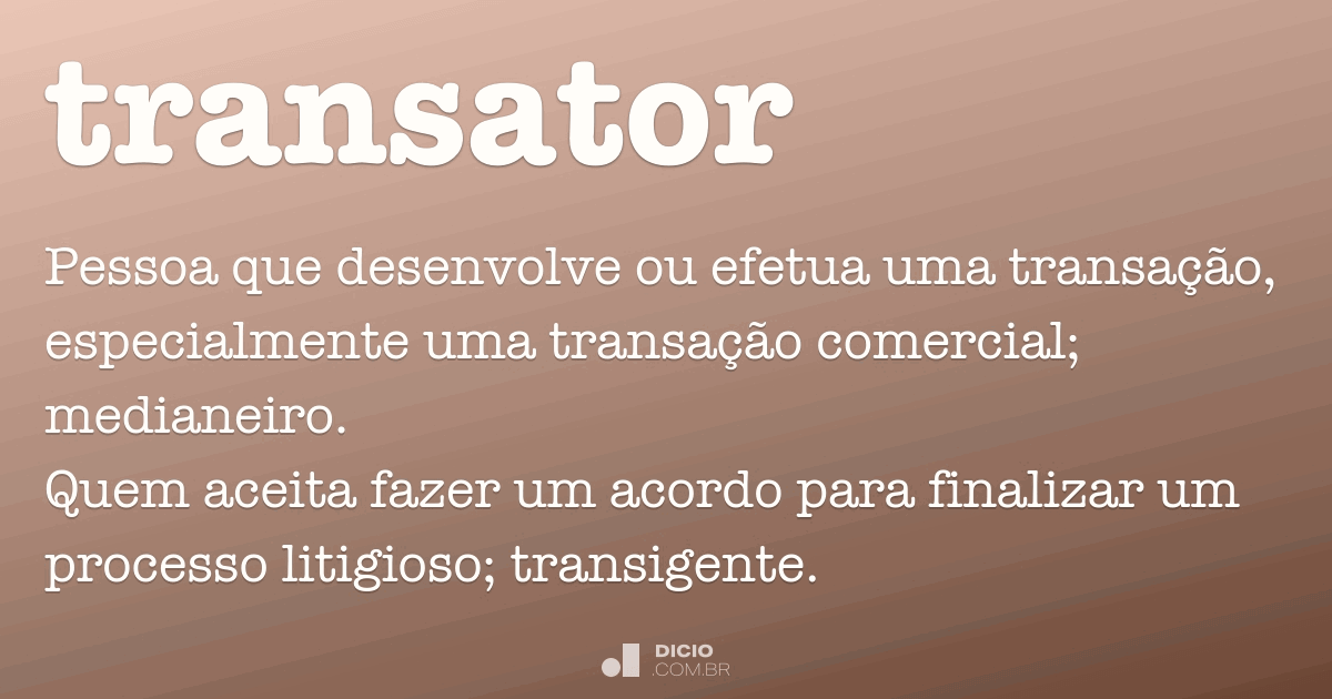 Transator - Dicio, Dicionário Online de Português