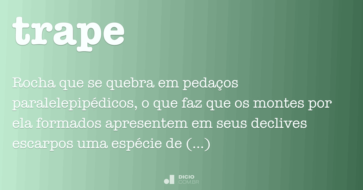 Trape - Dicio, Dicionário Online de Português