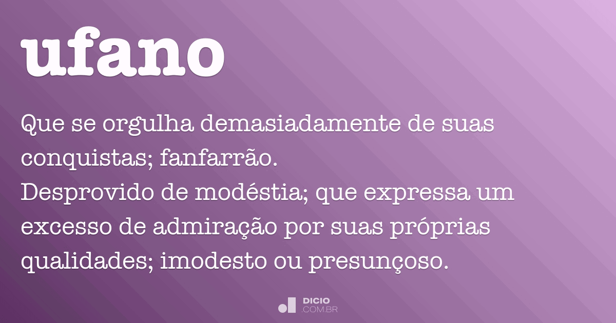 Ufano - Dicio, Dicionário Online de Português