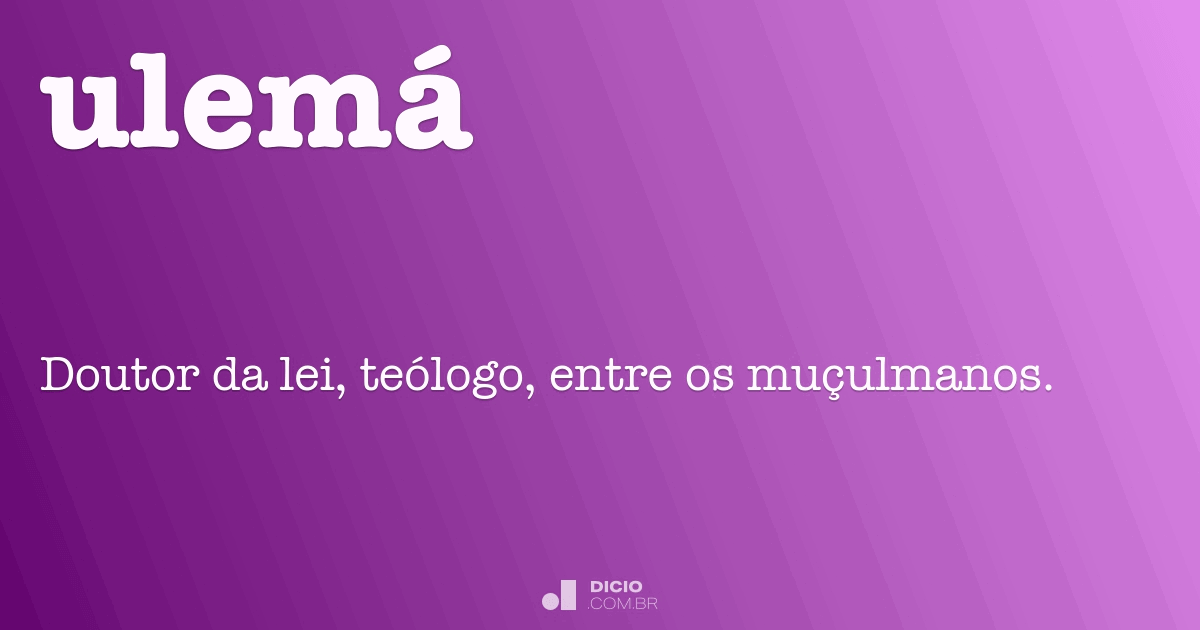 Ulemá - Dicio, Dicionário Online de Português