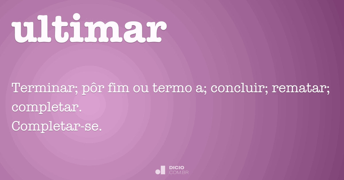 Ultimar - Dicio, Dicionário Online de Português