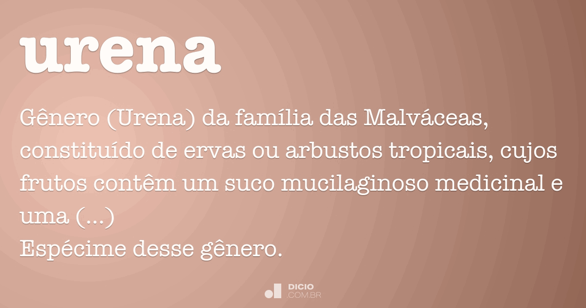 Urena - Dicio, Dicionário Online de Português