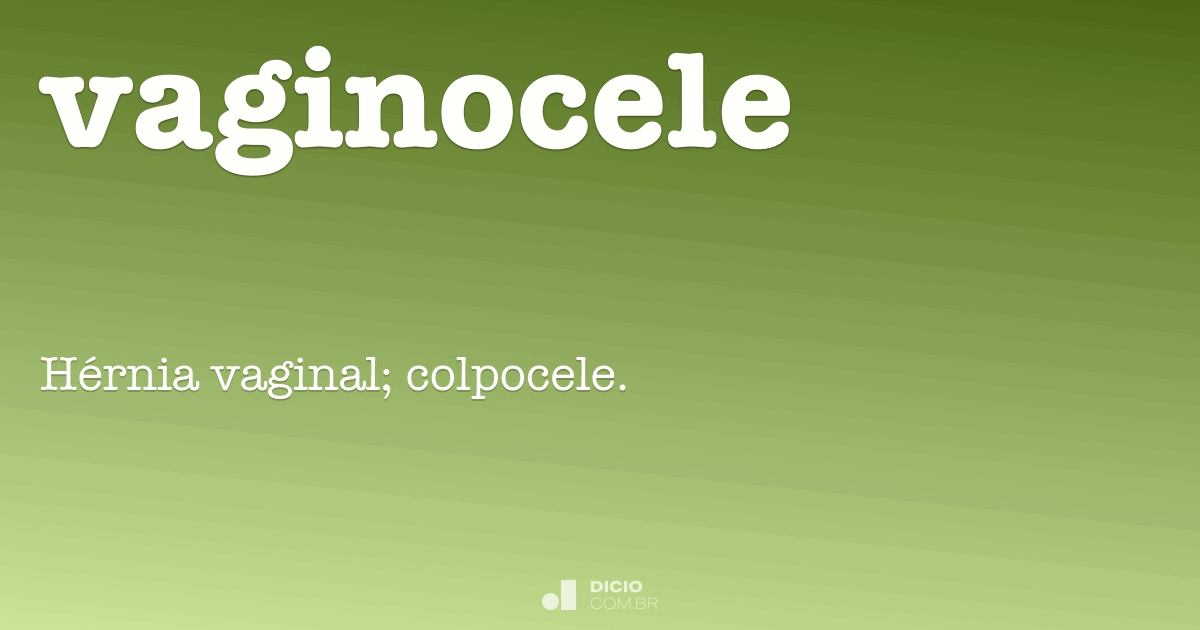 Vaginocele - Dicio, Dicionário Online de Português