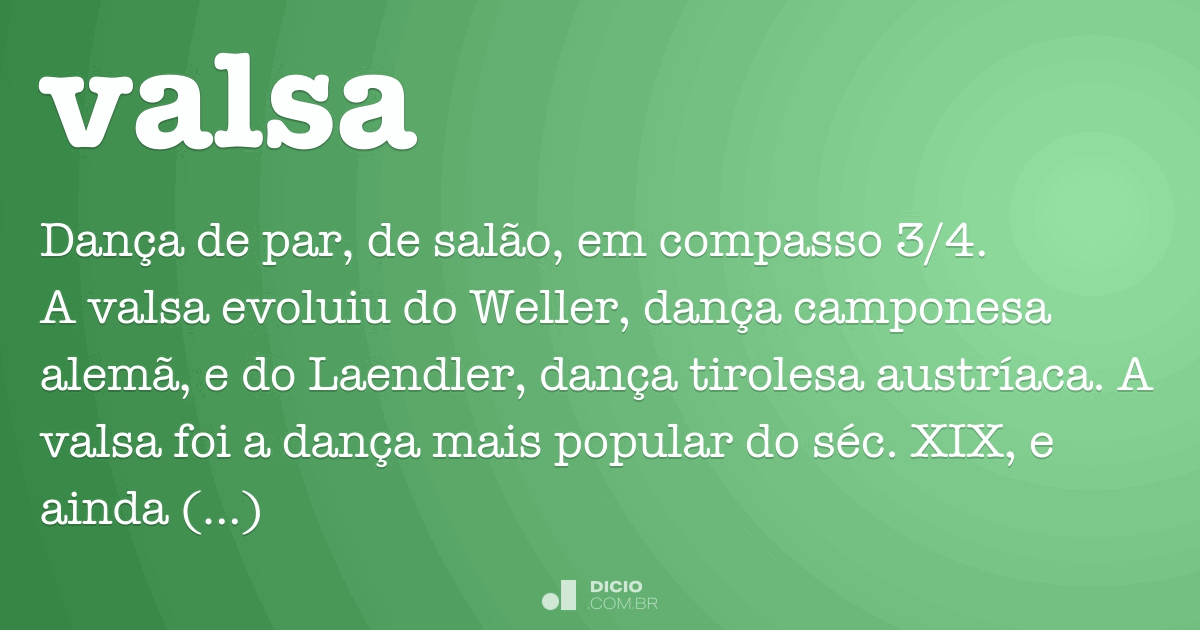 Valsa - Dicio, Dicionário Online de Português