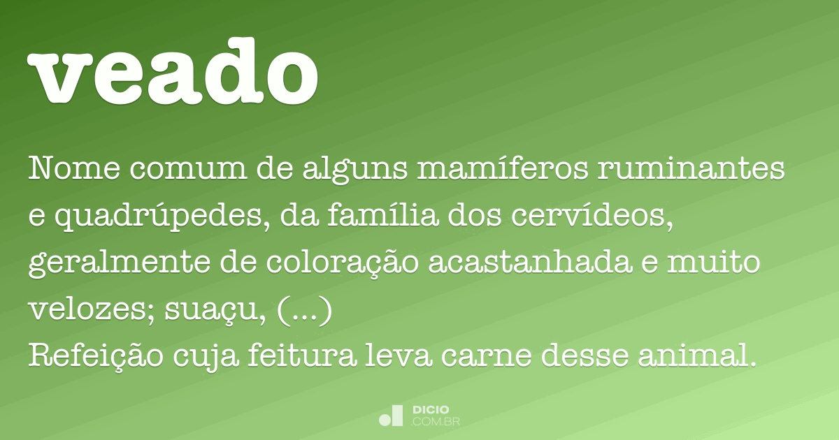 Veado - Dicio, Dicionário Online de Português