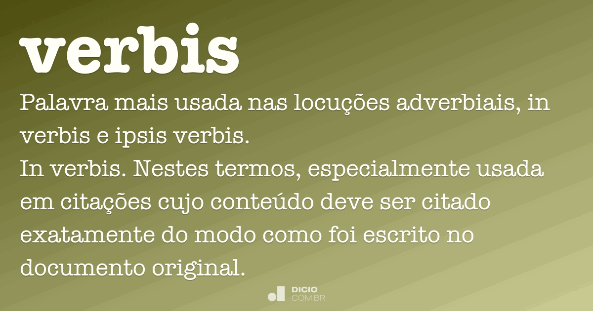 Verbis - Dicio, Dicionário Online de Português