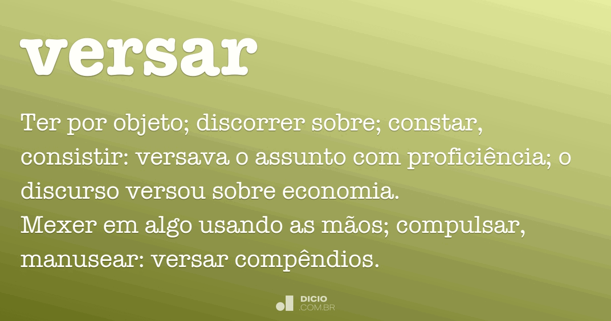 Versar - Dicio, Dicionário Online de Português