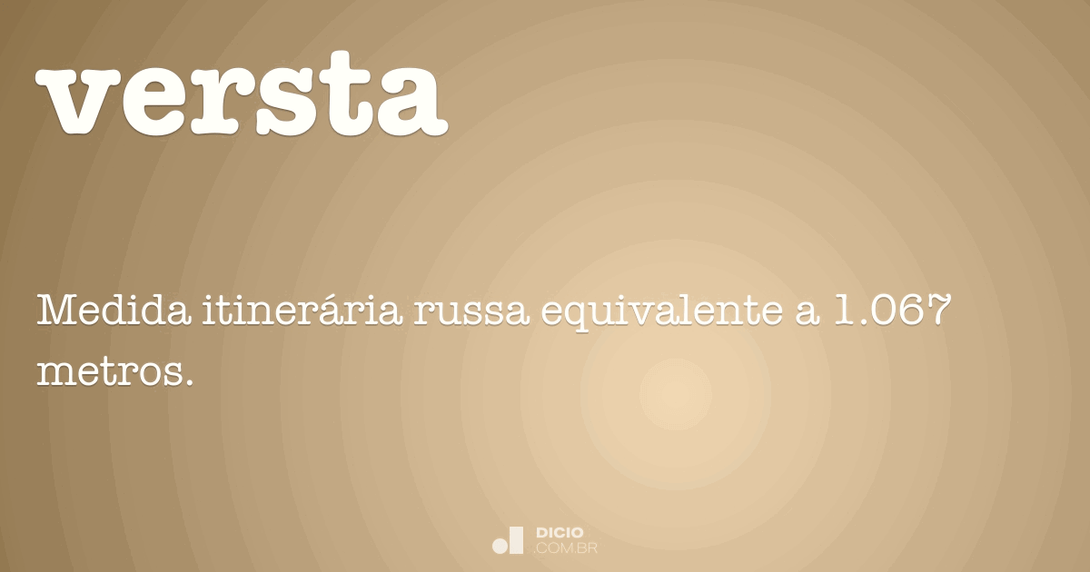 Versta - Dicio, Dicionário Online de Português