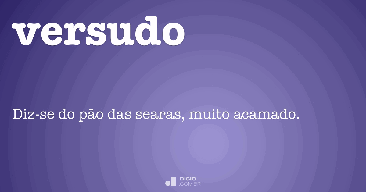 Versudo - Dicio, Dicionário Online de Português