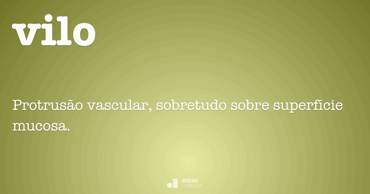 Vilo - Dicio, Dicionário Online de Português