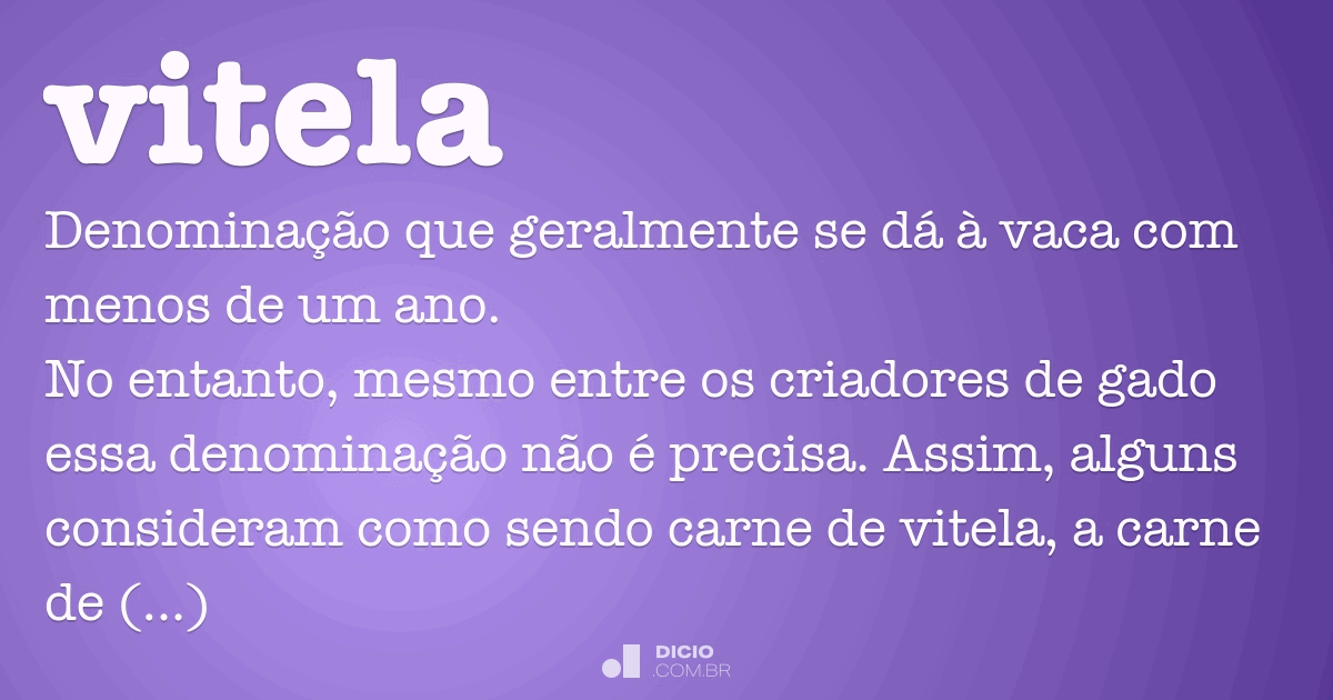 Vitela - Dicio, Dicionário Online de Português