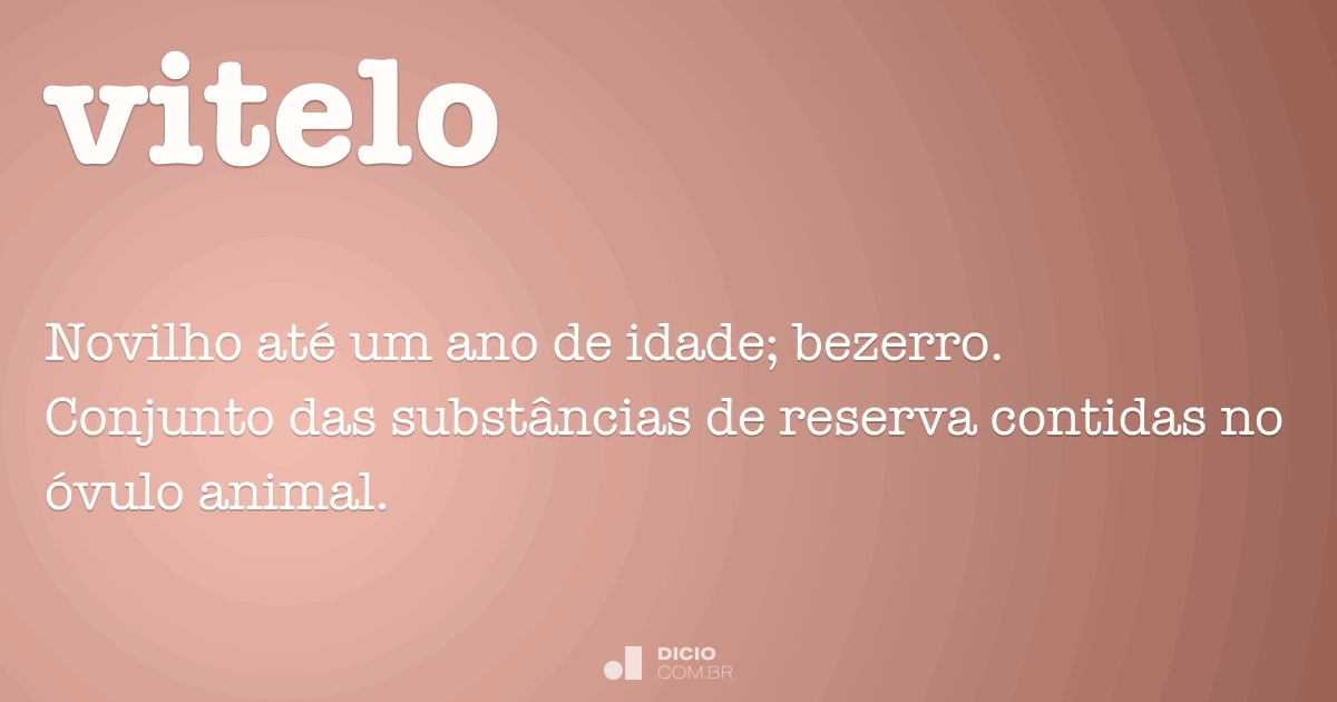 Vitelo - Dicio, Dicionário Online de Português