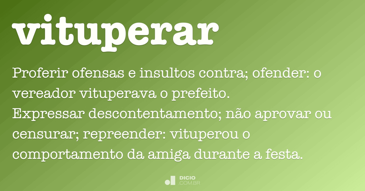 O Que é Vituperados - RETOEDU