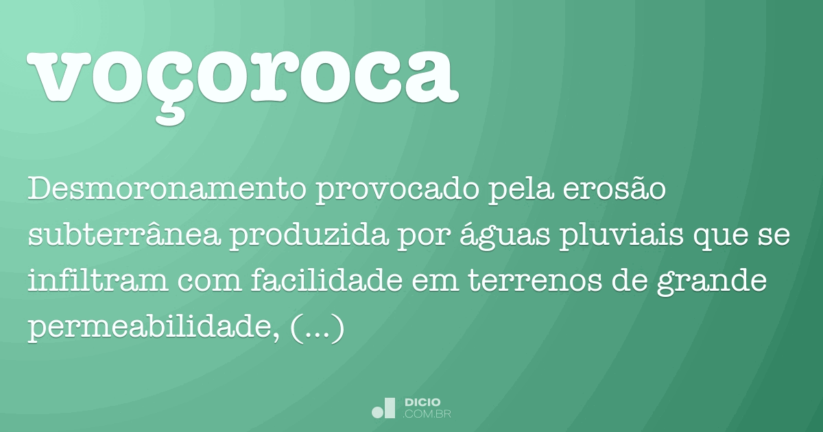O Que Significa Voçoroca - LIBRAIN
