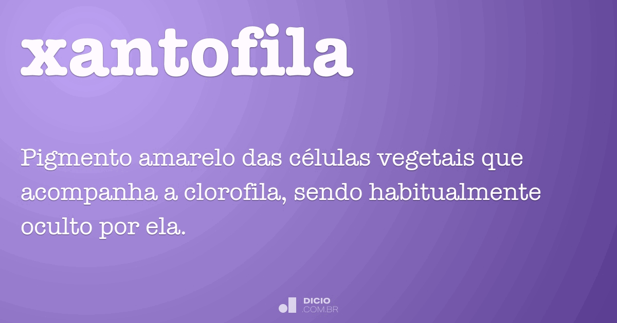 Xantofila - Dicio, Dicionário Online de Português