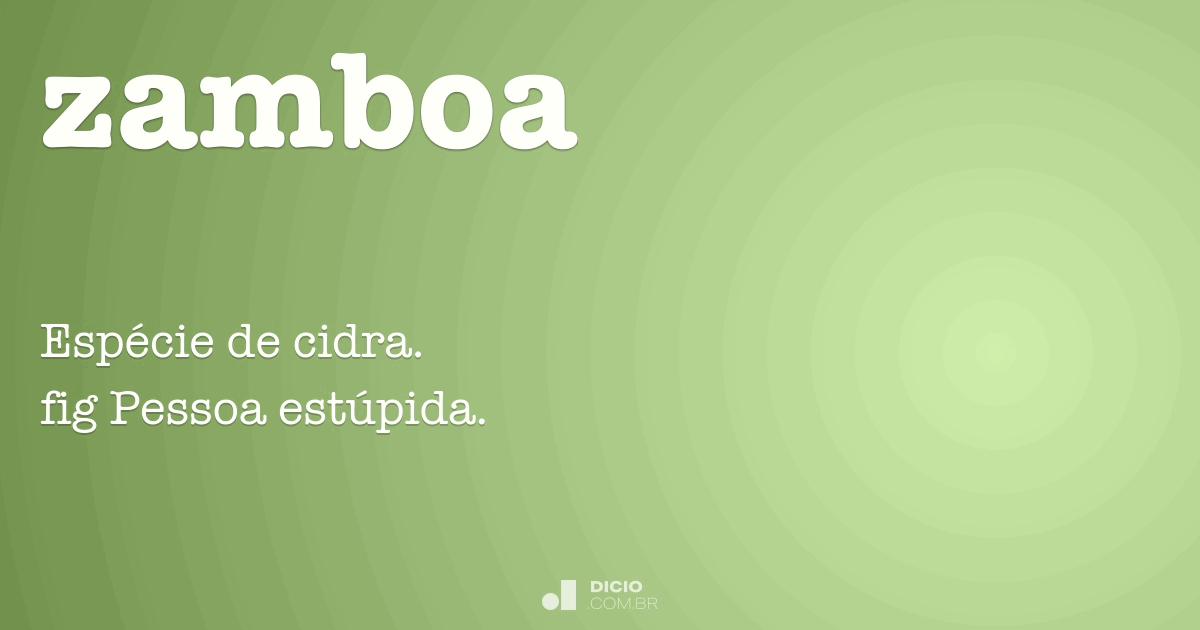 Zamboa - Dicio, Dicionário Online de Português