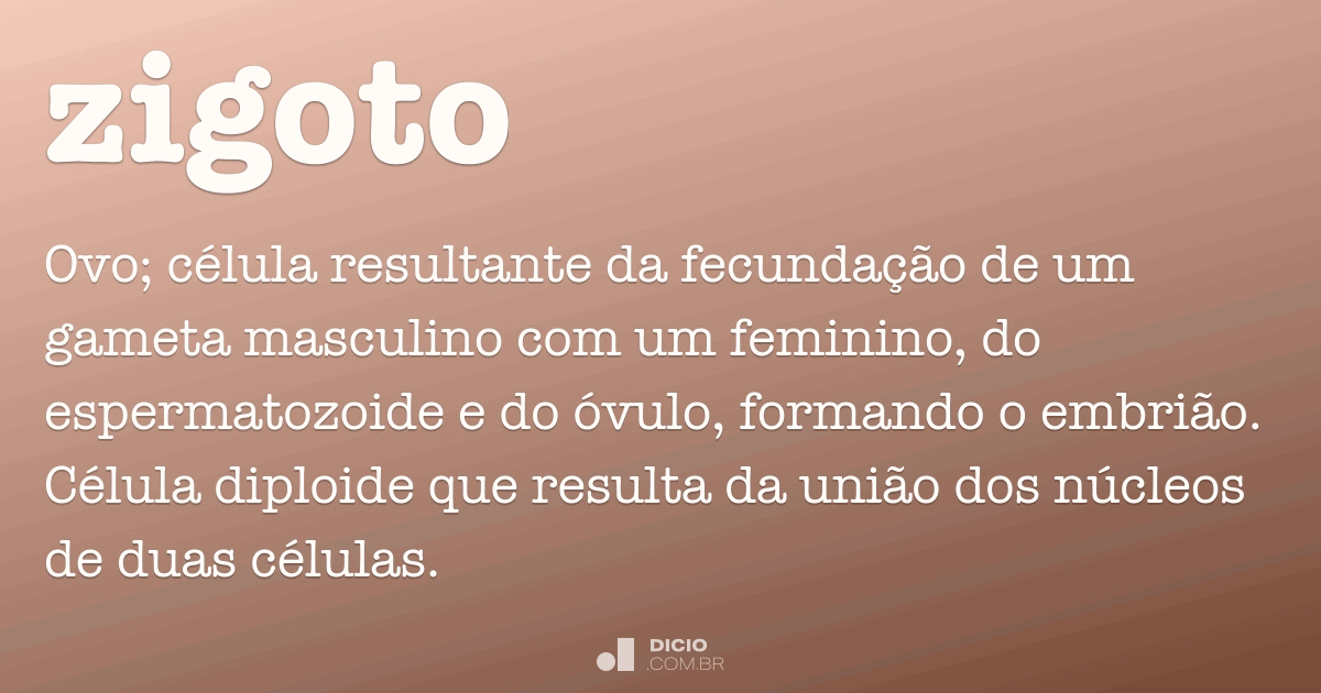 Zigoto - Dicio, Dicionário Online de Português
